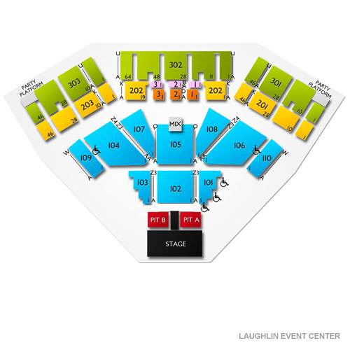 Laughlin Event Center Seating Map Venue Capacities | Golden Nugget