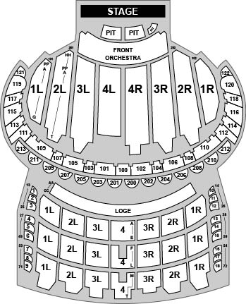 Chicago Theatre Detailed Seating Chart Building Accessibility,