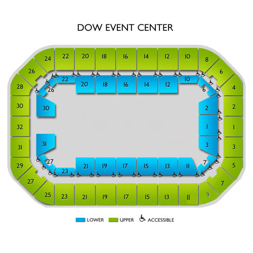 Dow Event Center Parking Box Office & Tickets Dow Event Center