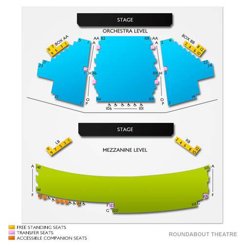 Roundabout Theatre Ny Seating Chart Todd Haimes Theatre, Section