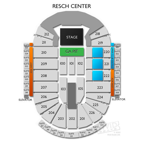 Resch Center Seating Charts