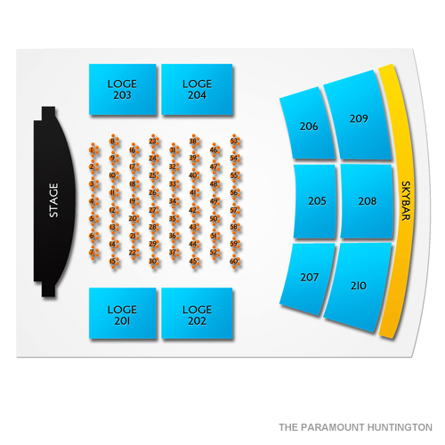 Paramount Huntington Seating Chart The Paramount