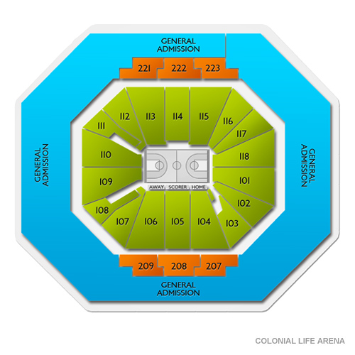 Colonial Life Arena Seating Chart Concert Picture Of Colonial Life