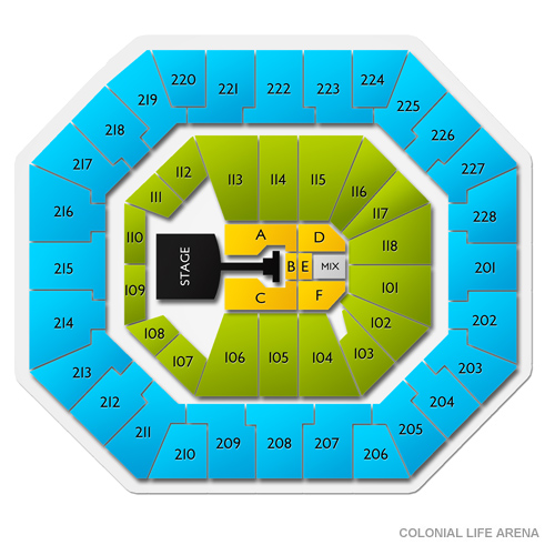 Colonial Center Seating Chart